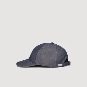Sandro Denim Cap With Logo - Chambray