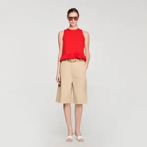 Sandro Ruffle Top - Red
