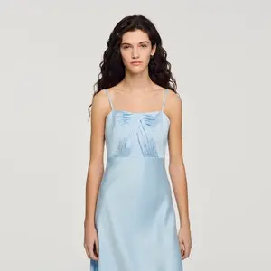 Sandro Satin-effect Maxi Dress