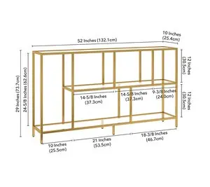 HUDSON&CANAL Winthrop 52' Wide Rectangular Cons Ole Table
