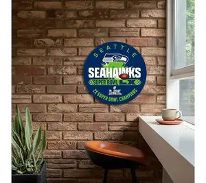 FAN CREATIONS Seahawks Super Bowl Lx Champions 24' Splash Sign - One-color