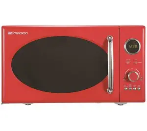 EMERSON 0.9 Cu Ft 800w Retro Microwave Oven W/ Rill - One-color