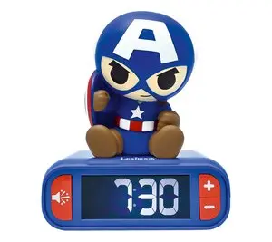 LEXIBOOK Captain America Alarm Clock With Light & Sounds - One-color
