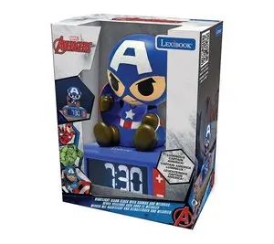 LEXIBOOK Captain America Alarm Clock With Light & Sounds