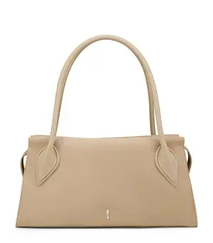 CHRISTIAN LOUBOUTIN Venus Medium Leather Shoulder Bag - Beige