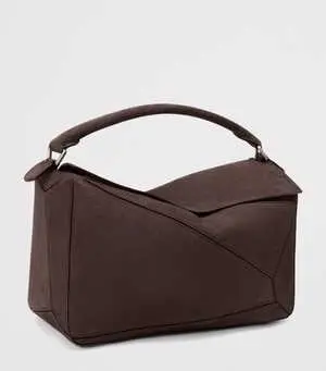 Loewe Large Suede Puzzle Top-handle Bag