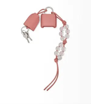 Loewe Leather Amazona Padlock Bag Charm - Pink
