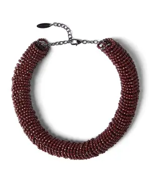 Brunello Cucinelli Hematite And Sterling Silver Necklace - Red