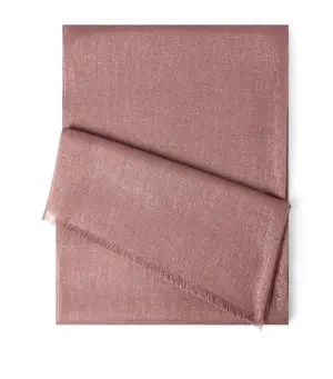 Brunello Cucinelli Cashmere-silk-blend Scarf - Pink