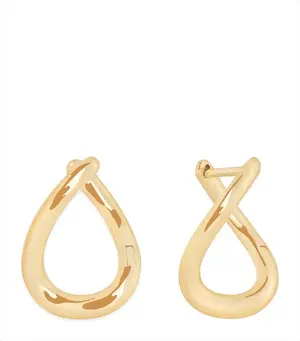 ASTRID & MIYU Yellow Molten Hoop Earrings - Gold