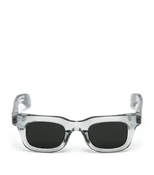 Alexander McQueen Skull-detail Square Sunglasses - Neutral