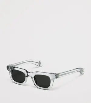 Alexander McQueen Skull-detail Square Sunglasses - Neutral