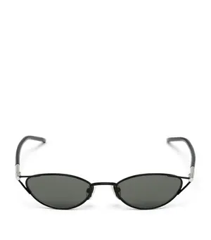Alexander McQueen Oval Sunglasses - Black
