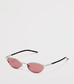 Alexander McQueen Tortoiseshell Oval Sunglasses