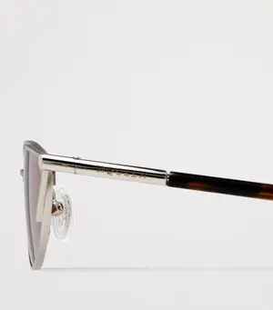 Alexander McQueen Tortoiseshell Oval Sunglasses