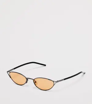 Alexander McQueen Brass Cat-eye Sunglasses