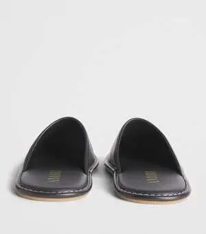 Amiri Leather Ma Logo Slippers
