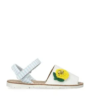 Monnalisa Embellished Lemon Sandals