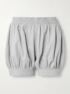 Norma Kamali Stretch-cotton Jersey Shorts - Gray