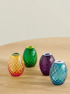La DoubleJ Baby Egg Set Of Four Murano Glass Vases - Multi