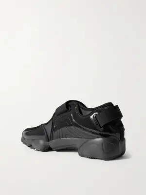 Nike Air Rift Paneled Leather Split-toe Sneakers - Black