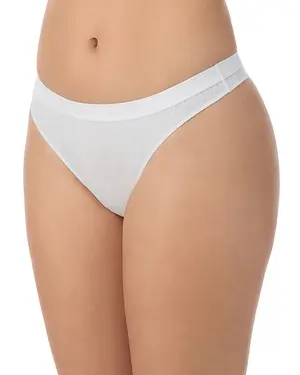 ON GOSSAMER Cabana Cotton Rib Hipster - White