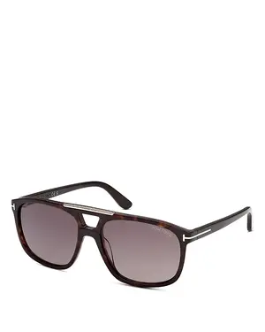 TOM FORD Navigator Sunglasses, 58mm - Dark Havana/roviex