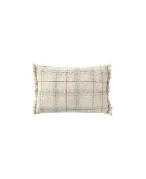 LORENA CANALS Tartan Cushion - Blue And Natural