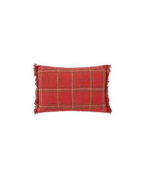LORENA CANALS Tartan Cushion - Red