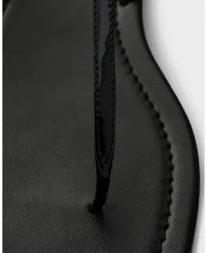 Prada Patent Leather Thong Sandals - Black