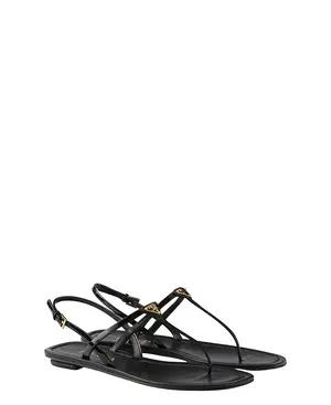 Prada Patent Leather Thong Sandals - Black