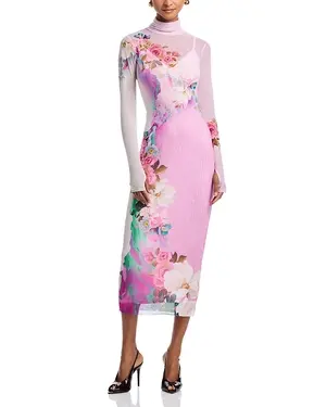 AFRM Shailene Dress Marble Floral
