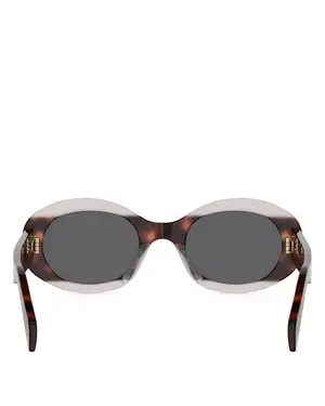 Celine Triomphe Oval Sunglasses, 52mm