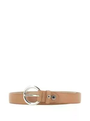 GIANNI CHIARINI Logo Detail Leather Belt - Neutrals