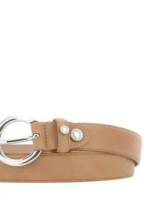GIANNI CHIARINI Logo Detail Leather Belt - Neutrals