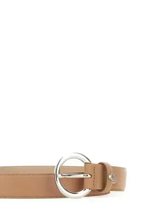 GIANNI CHIARINI Logo Detail Leather Belt - Neutrals