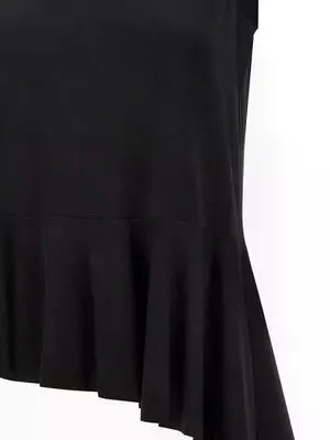 KAOS Ruffled-hem Sleeveless Blouse - Black
