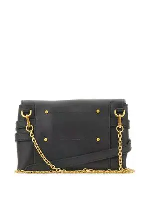 GIANNI CHIARINI Knotted Strap Leather Shoulder Bag - Black