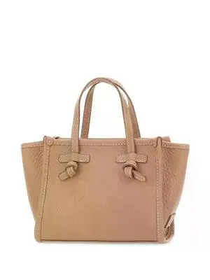 MARCELLA CLUB Mini Miss Marcella Grained-leather Tote - Neutrals