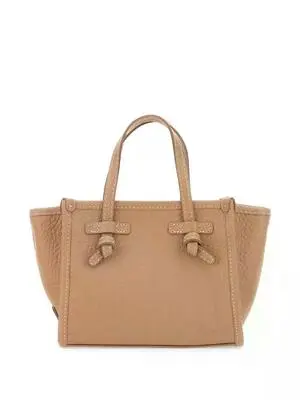 MARCELLA CLUB Mini Miss Marcella Grained-leather Tote - Neutrals