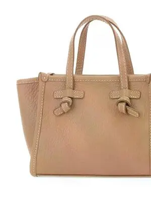 MARCELLA CLUB Mini Miss Marcella Grained-leather Tote - Neutrals