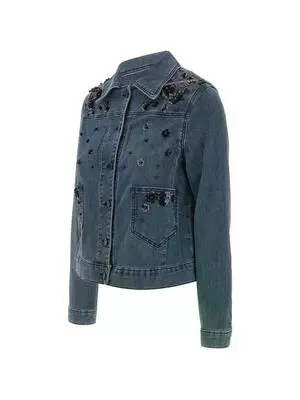 ELENA MIRÒ Sequin-embellished Denim Jacket