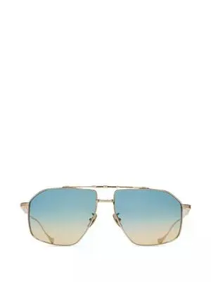 CUTLER & GROSS Kensington Geometric Sunglasses Gold