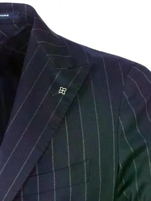 Tagliatore Pinstripe Single-breasted Wool Suit - Blue