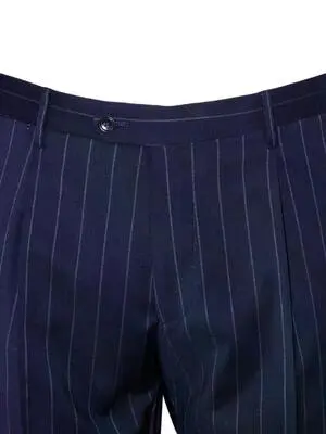 Tagliatore Pinstripe Single-breasted Wool Suit - Blue