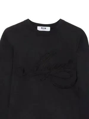 MSGM Long-sleeve T-shirt With Embroidered Logo