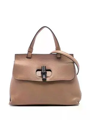 Gucci Small Leather Daily Satchel - Brown