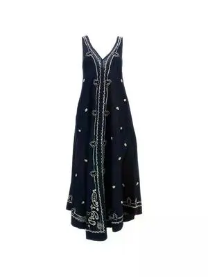 P.a.r.o.s.h Embroidered-details Midi Dress