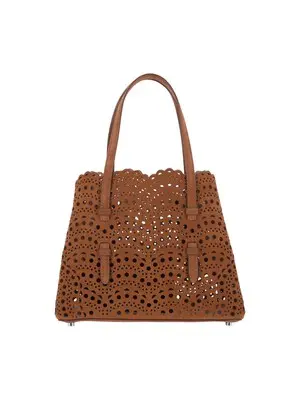 Alaïa Mina 25' Tote Bag - Brown