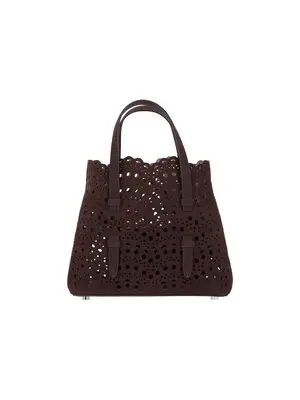Alaïa Mina 20' Small Tote Bag - Brown